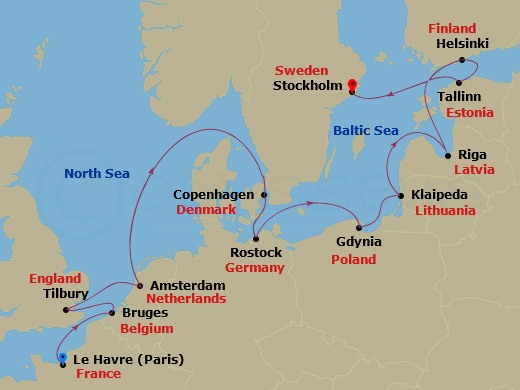 Baltic Sea Cruise Map